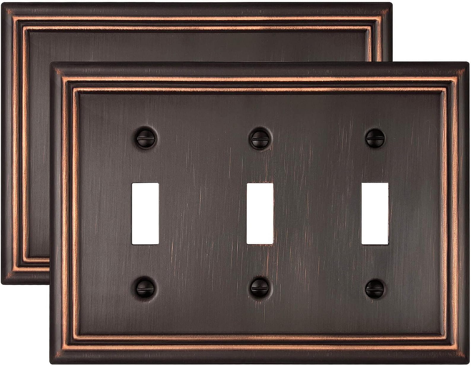 Premier Copper Products ST3 Copper Switch Plate Triple Toggle Switch ...