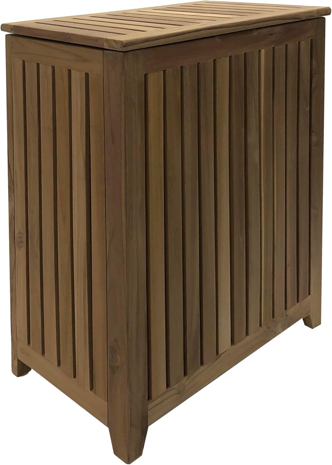 Amazon.com: Genuine Teak Wood Spa Style Full Size Hamper, Top Load ...
