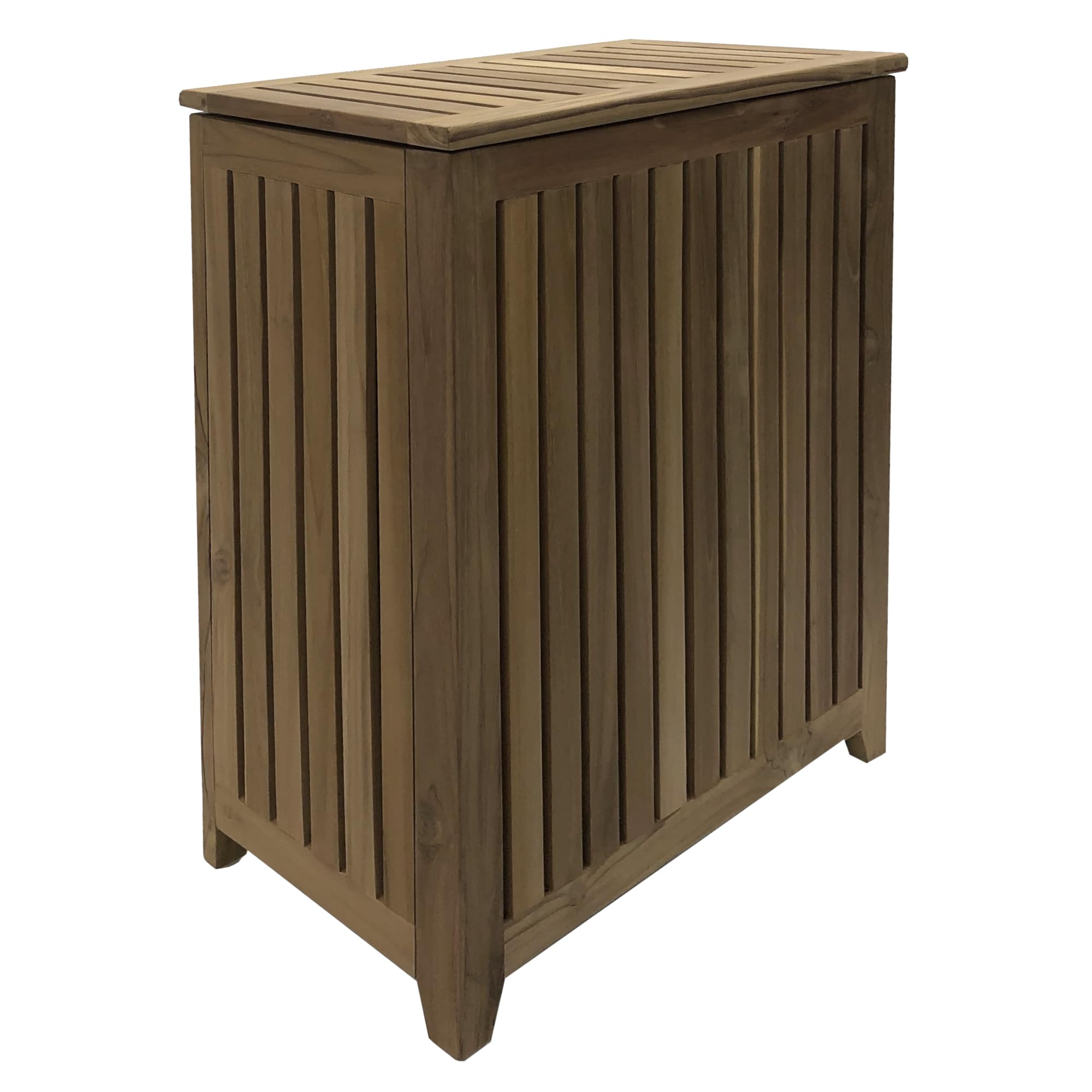 Amazon.com: Genuine Teak Wood Spa Style Full Size Hamper, Top Load ...