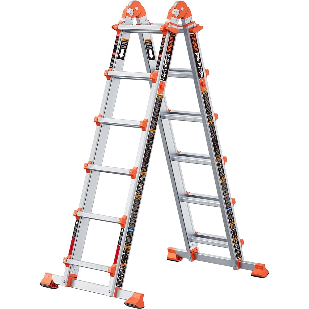 $11/mo - Finance Ladder, A Frame 6 Step Ladder Extension, 22 Ft Anti ...