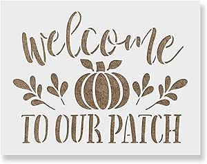 Amazon.com: Welcome to Our Pumpkin Patch Stencil - Design Enchanting ...