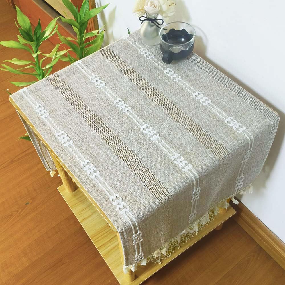 Amazon.com: TheoZemica Bedside Tablecloth for Nightstand Tassel Table ...