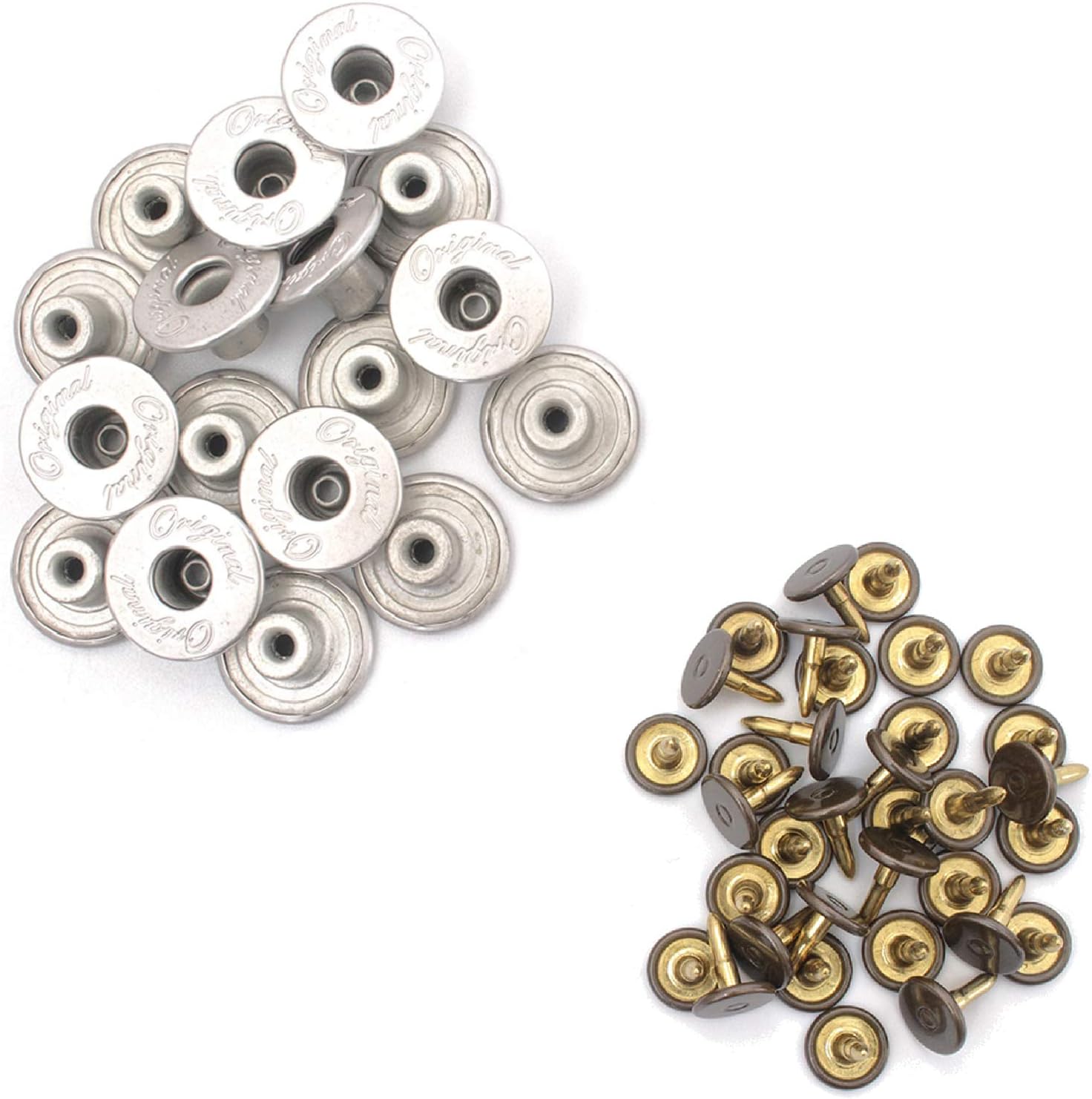 Amazon.com: Trimming Shop 17mm Brass Jeans Button, Durable Tack ...