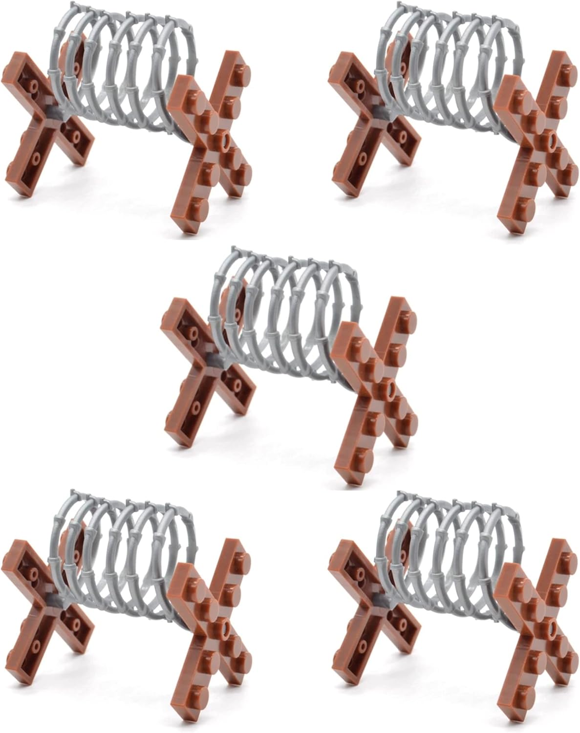 PBrick 5 x Custom Wire Barriers for Cobi® Lego® Xingbao® & More, Brown ...