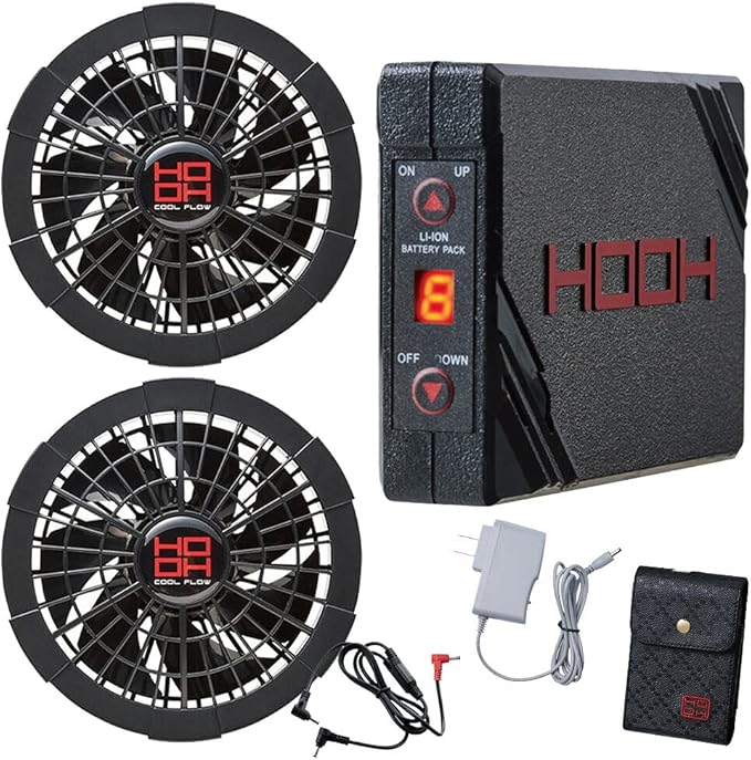Amazon.co.jp: HOOH 快適ウェア 村上被服 黒ファン＋13Vバッテリー V1301+V1302 : ファッション
