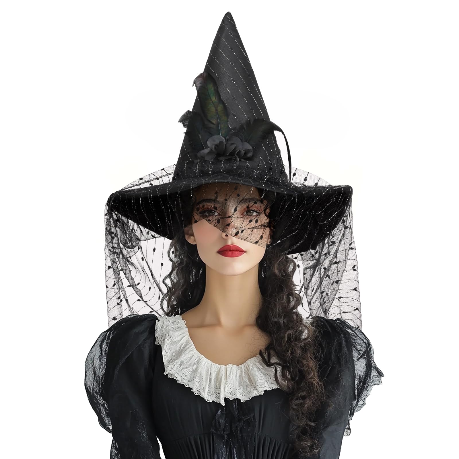 Amazon.com: dededa Halloween Witch Hat, Wizard Hat, Witches Hat Adult ...