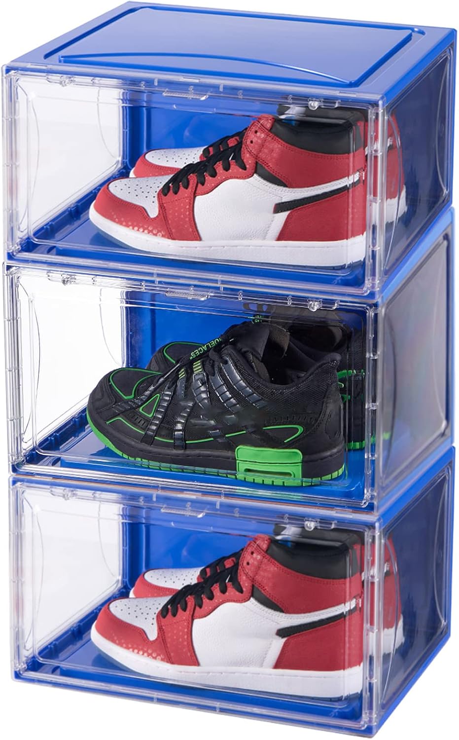 Amazon.com: Clear Shoe Box Foldable Thicken Transparent Cover Storage ...