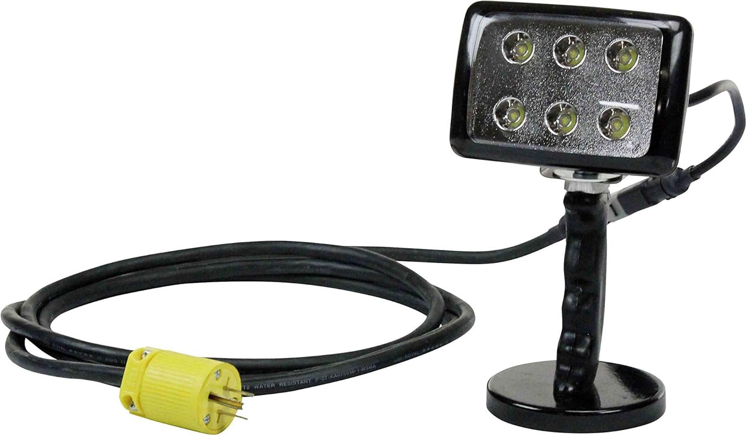 6 Watt LED Light with Magnetic Base - 12 Foot Cord - Handle - 120-277V ...