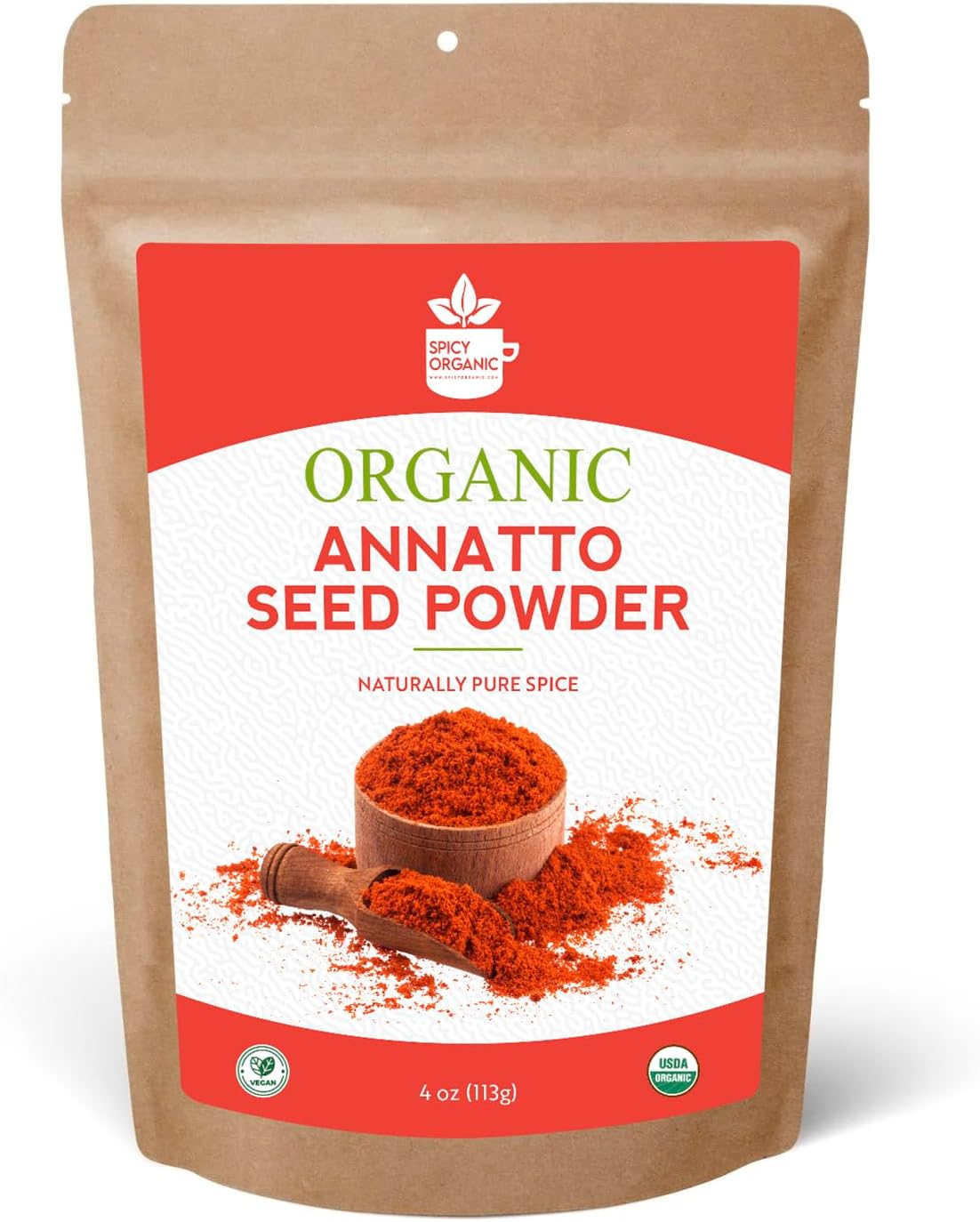 Amazon.com : SPICY ORGANIC Annatto Powder 4 oz. – Certified USDA ...