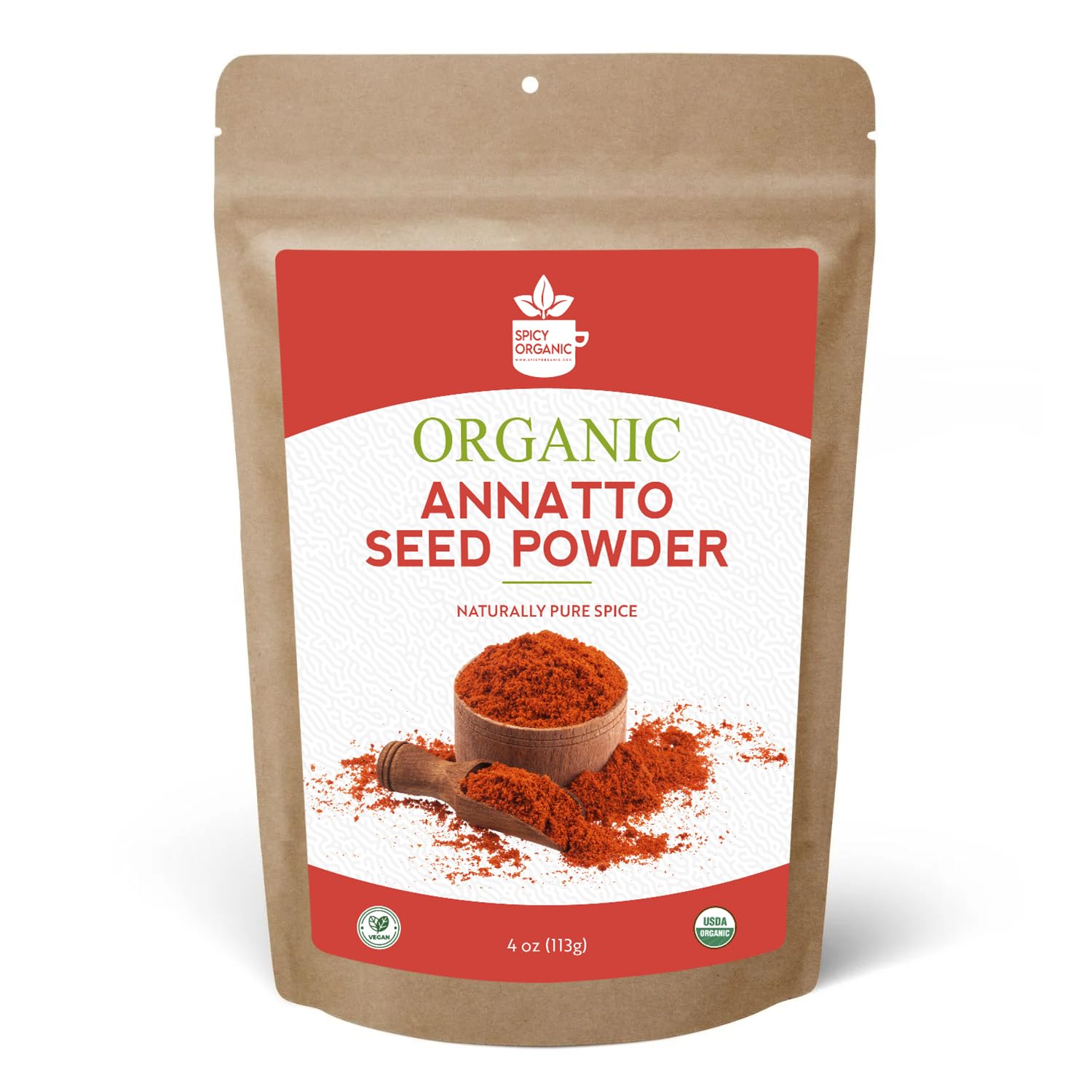 Amazon.com: SPICY ORGANIC Annatto Powder 4 oz. – Certified USDA Organic ...