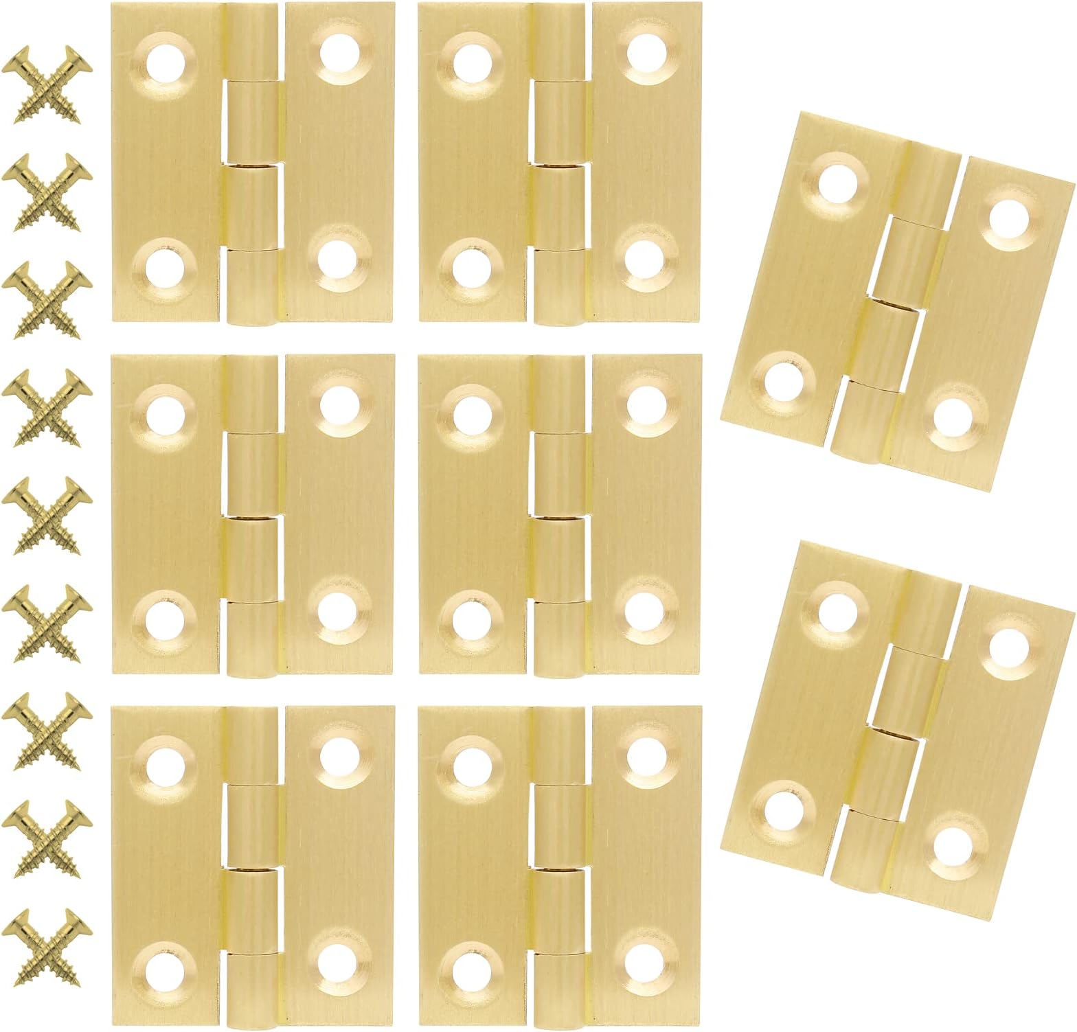 Stanley Solid Brass Miniature Broad Hinge, 1" Long x 1" Open (2 Pair ...