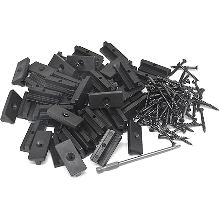 LukLoy Hidden Deck Fasteners for Composite Decking Board, 100 Pack ...