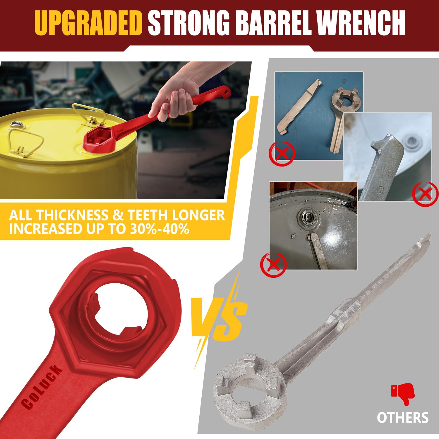 Snapklik.com : Bung Wrench 2 Packs, 3-in-1 Drum Wrench Upgraded ...