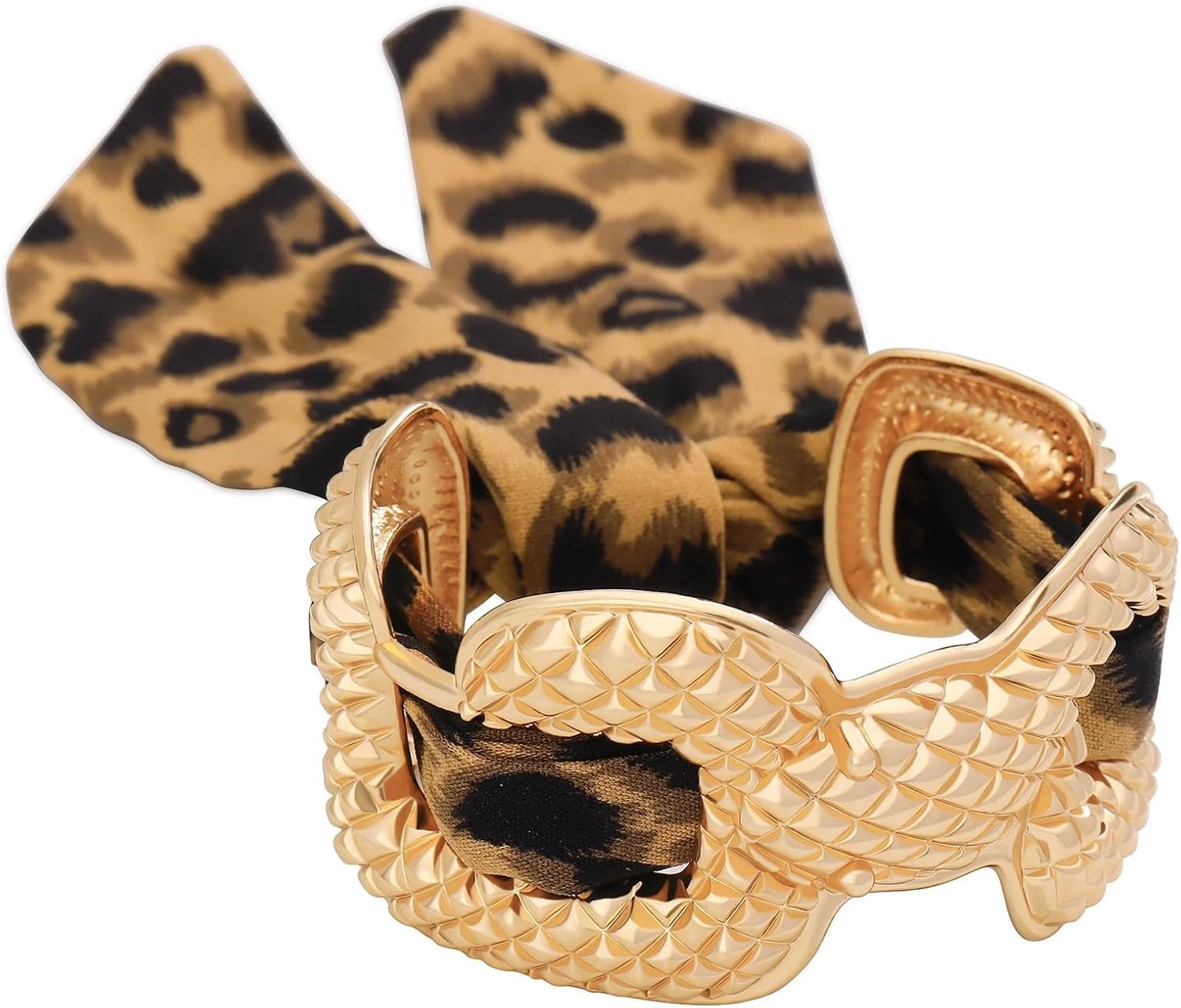 Amazon.com: Coiris Bandana Gold Bangles for Women Open Wide Chunky Bangles Bracelets Set ...