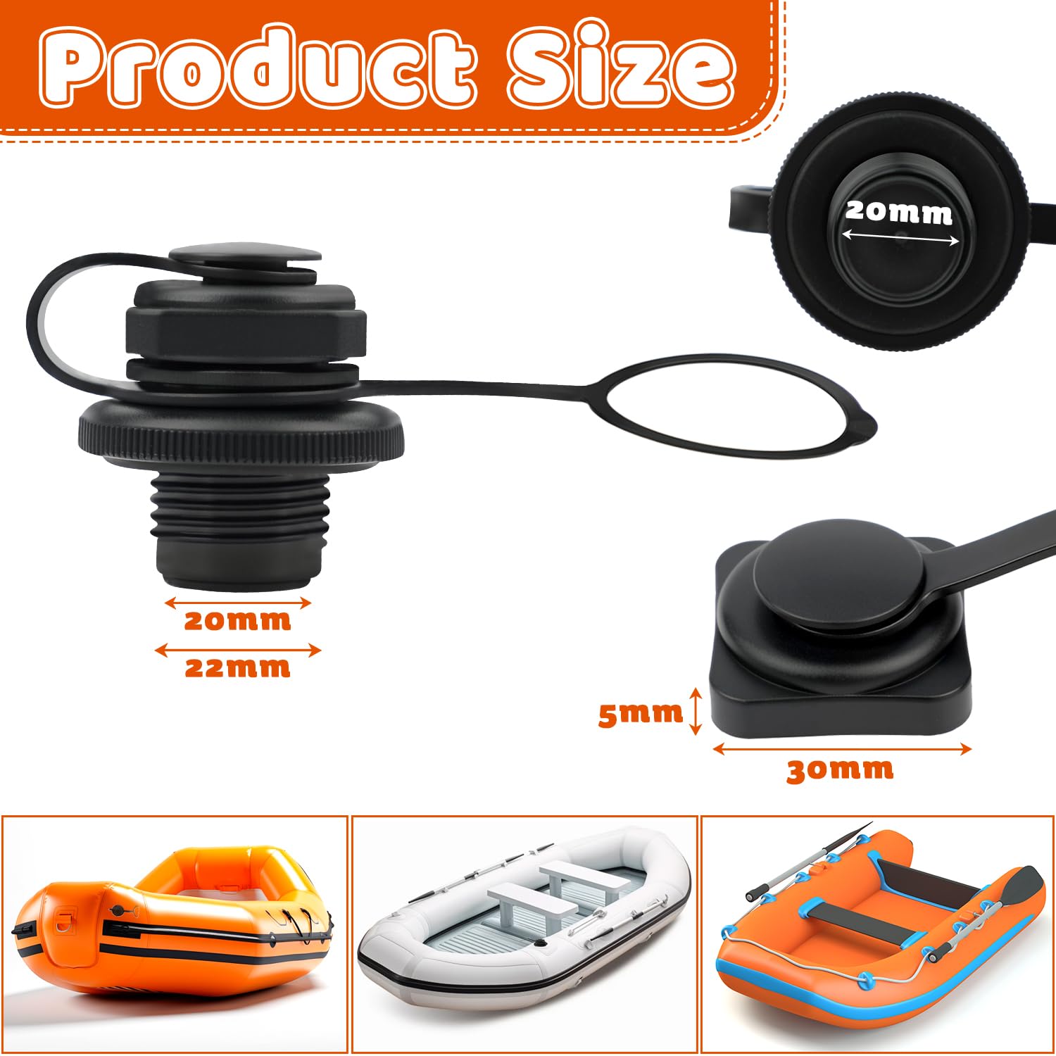 Snapklik.com : 2PCS Inflatable Boat Air Valve, Inflatable Boat ...