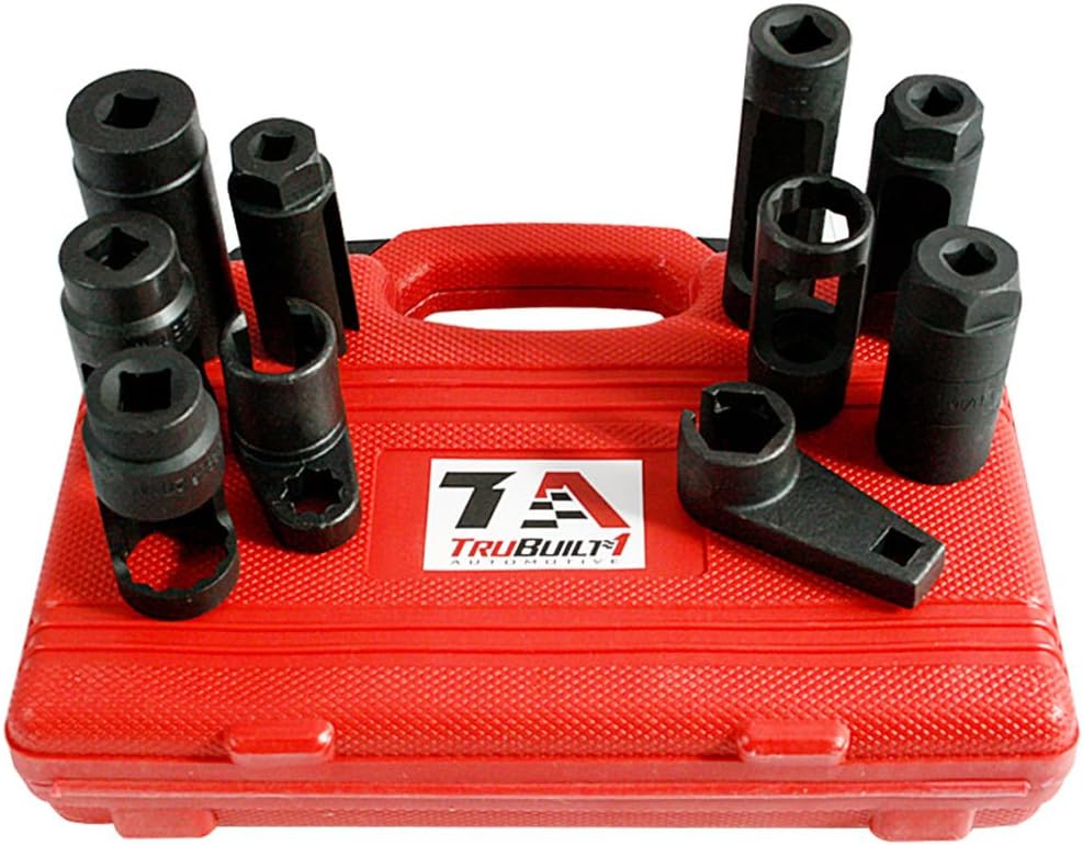 T1A 10 Piece Lambda Sensor / Oxygen O2 Sensor and Oil Pressure Sending Unit Master Socket Set ...