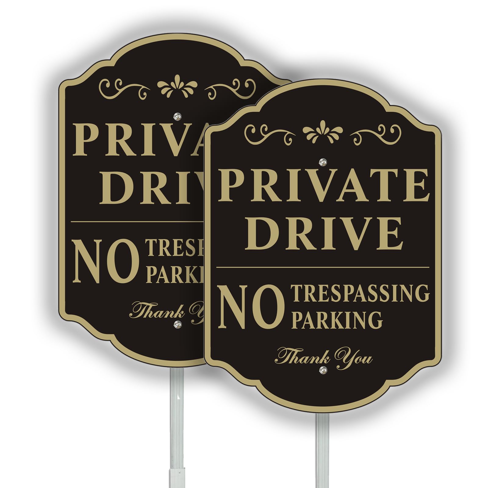 Amazon.com : Private Drive Sign, Yuntarda 2 Pack 9.6"x13.6" No Parking ...