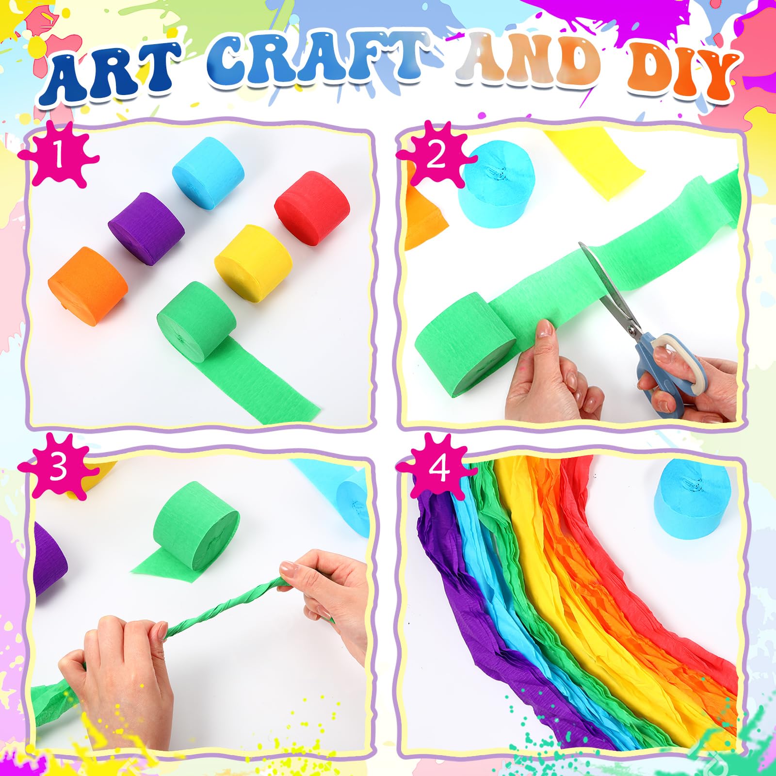 Snapklik.com : 62 Pcs Paint Splatter Wall Decor Art Paint Classroom ...