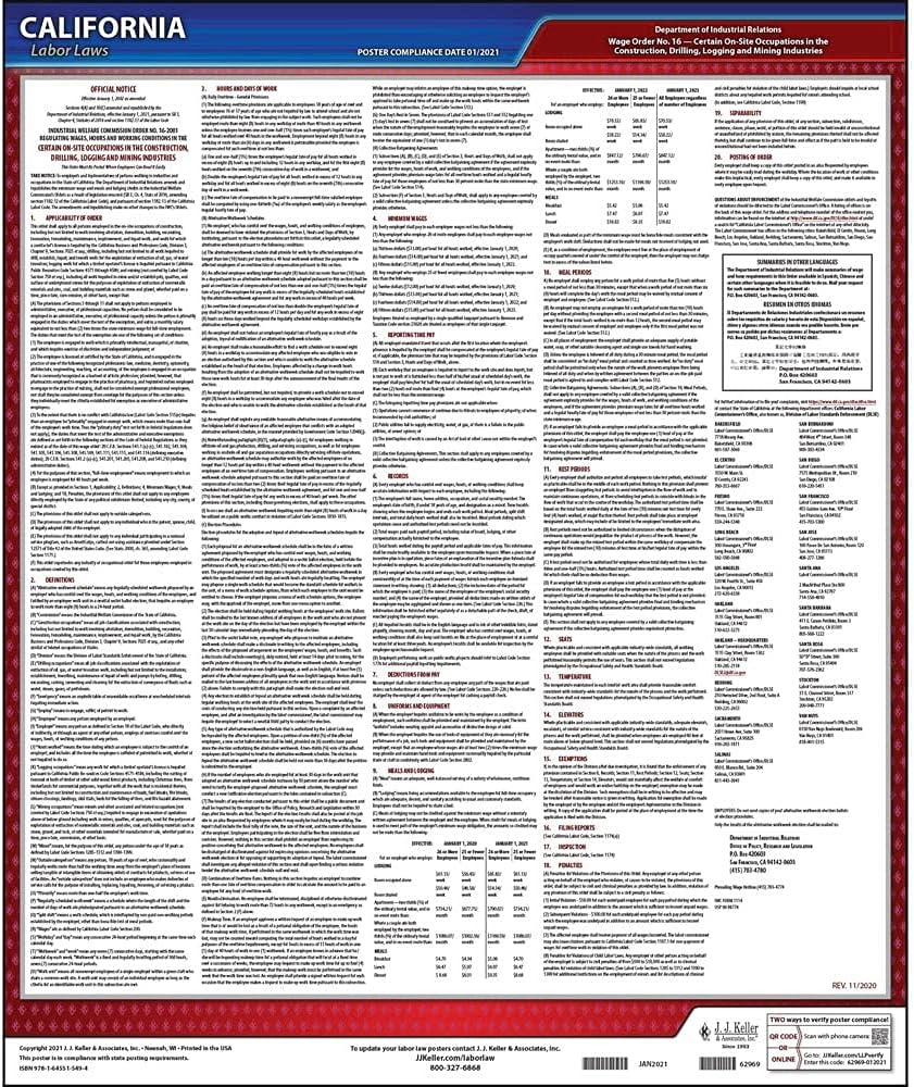 Amazon.com: J. J. Keller & Associates, Inc. California #16 Construction ...