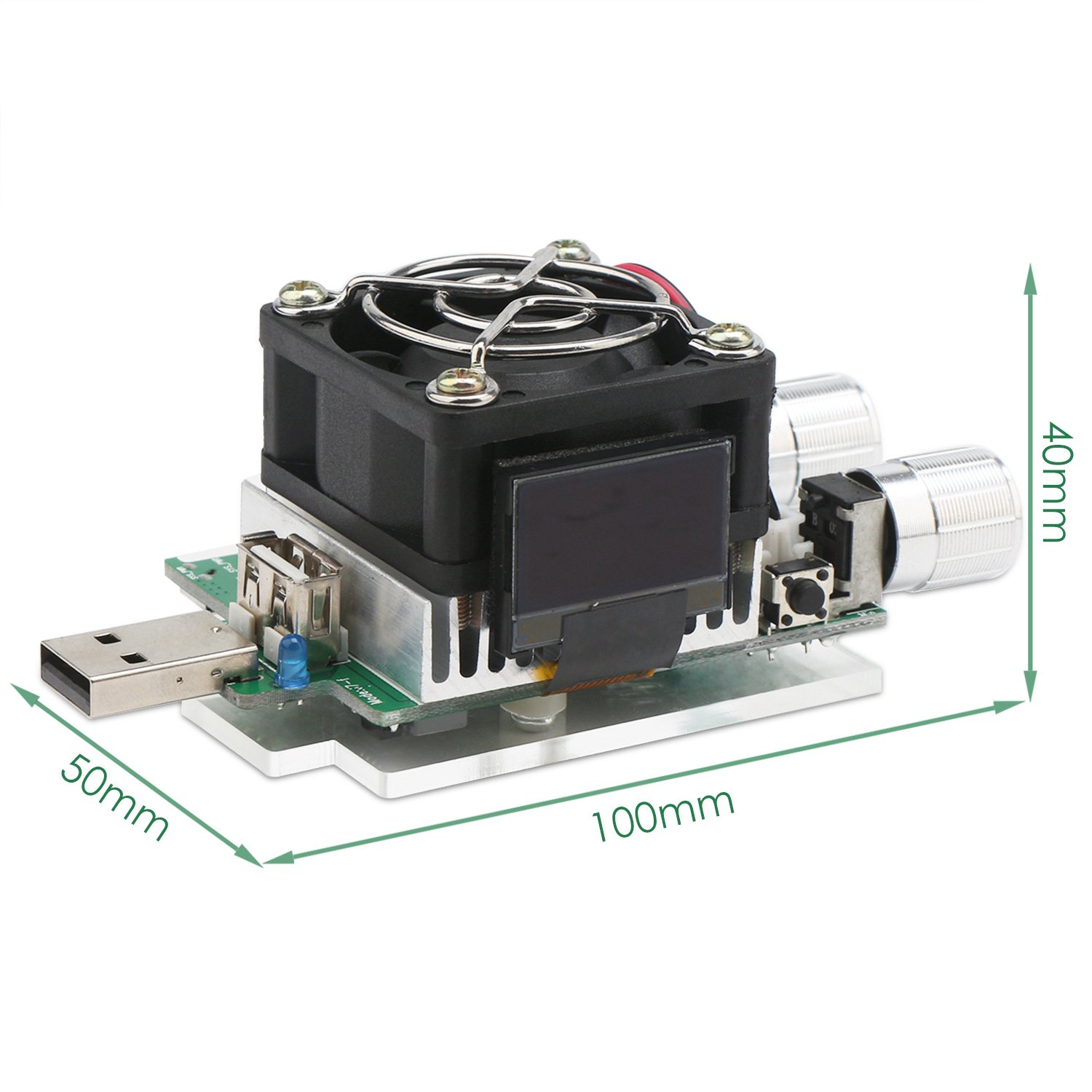 DROK DC 3-21V Load Battery Tester, 35W 3A Portable USB Monitor ...