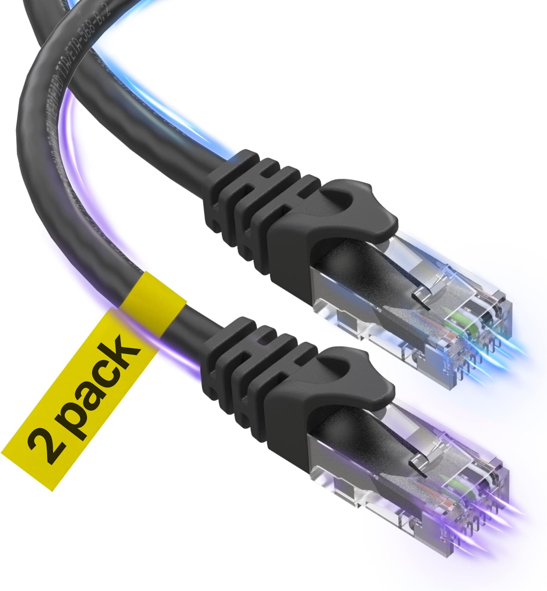 Amazon.com: Cat6 Ethernet Cable (6 Feet) LAN, UTP Cat 6 RJ45, Network ...