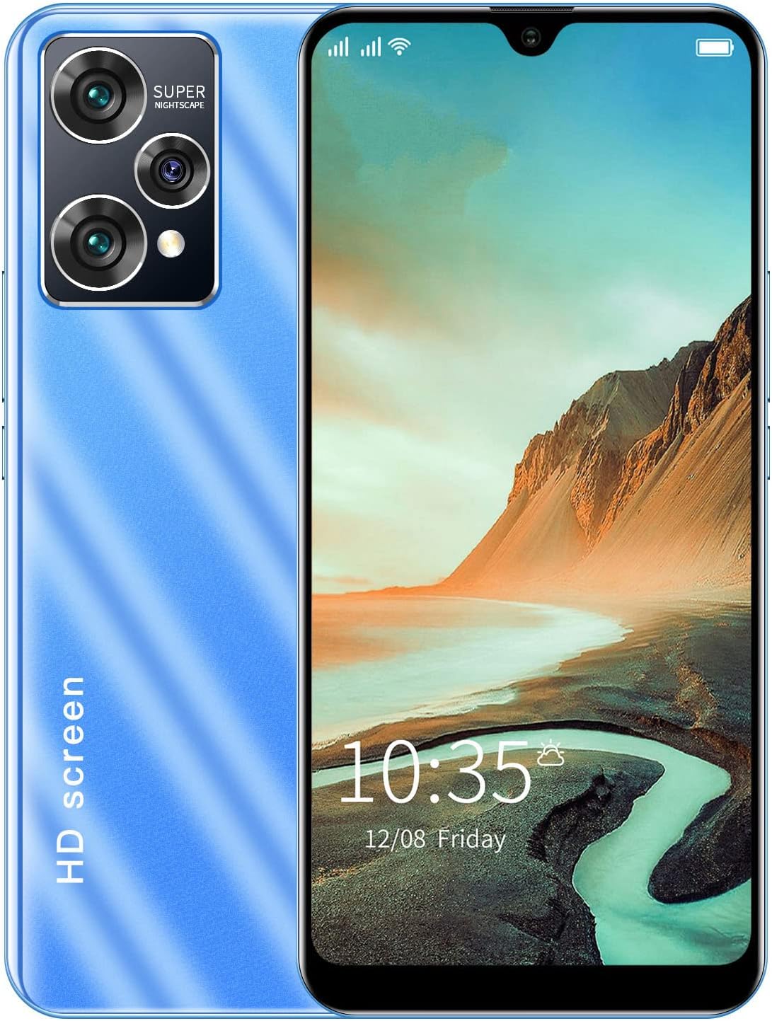 Amazon.com: Smartphone, 6.1 Inch Drop Screen 3G Unlocked Cellphone 3GB ...