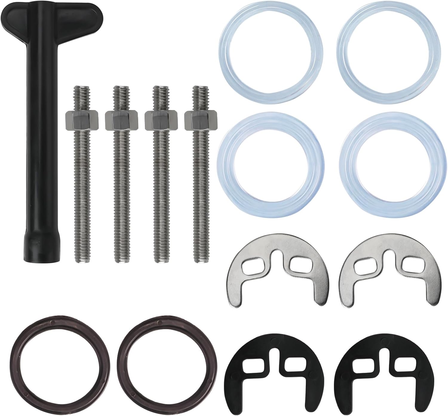 15 Pcs/Set Tap Fixing Set, Double Hole Monobloc Mixer Tap Fixing ...