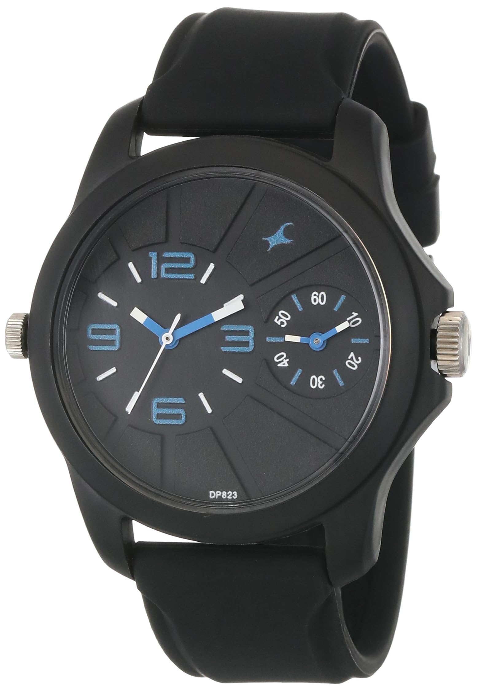 Buy Fastrack Dual Time Quartz Analog Black Dial Silicone Strap Watch ...