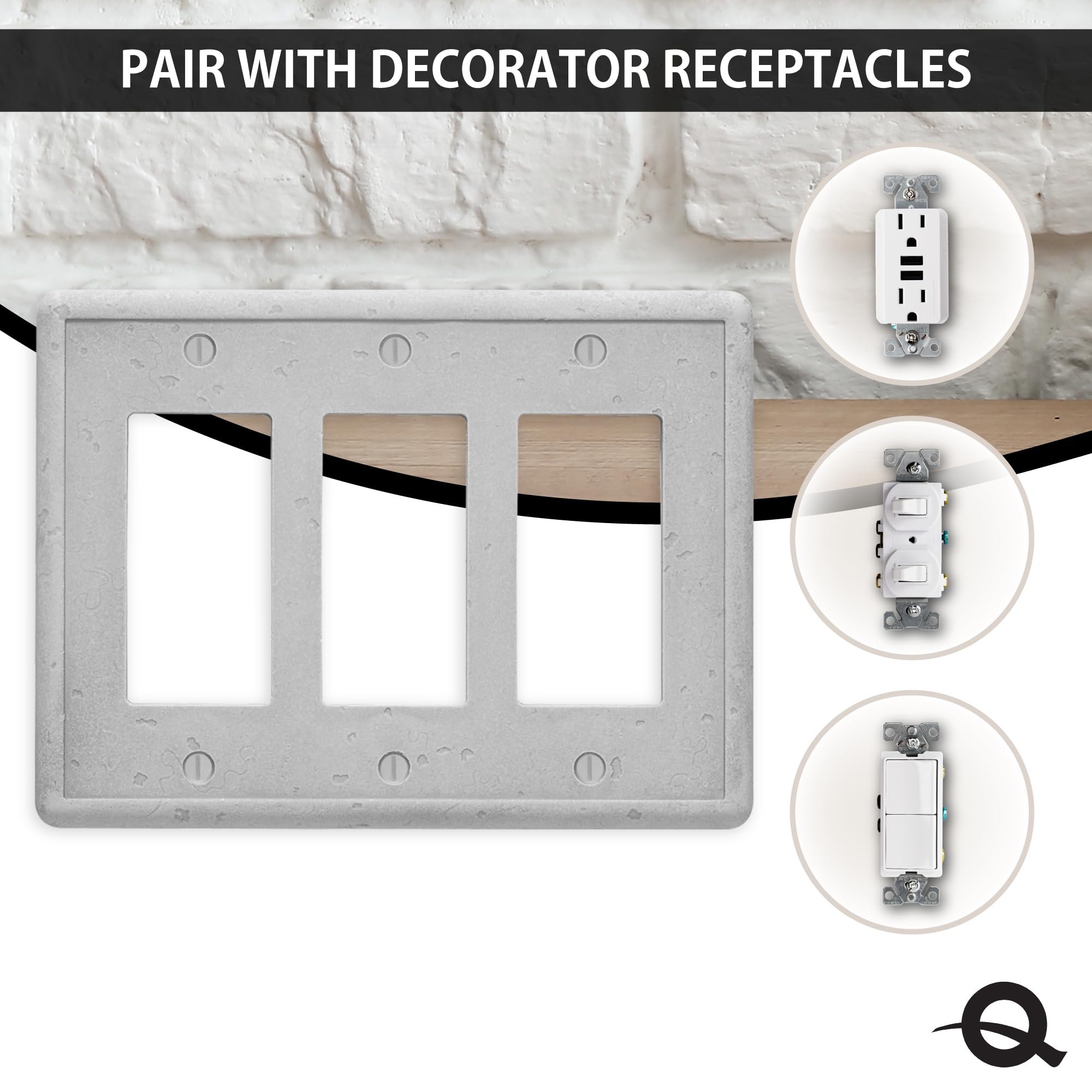 Snapklik.com : Light Switch Covers, Triple Rocker Wall Plates For ...