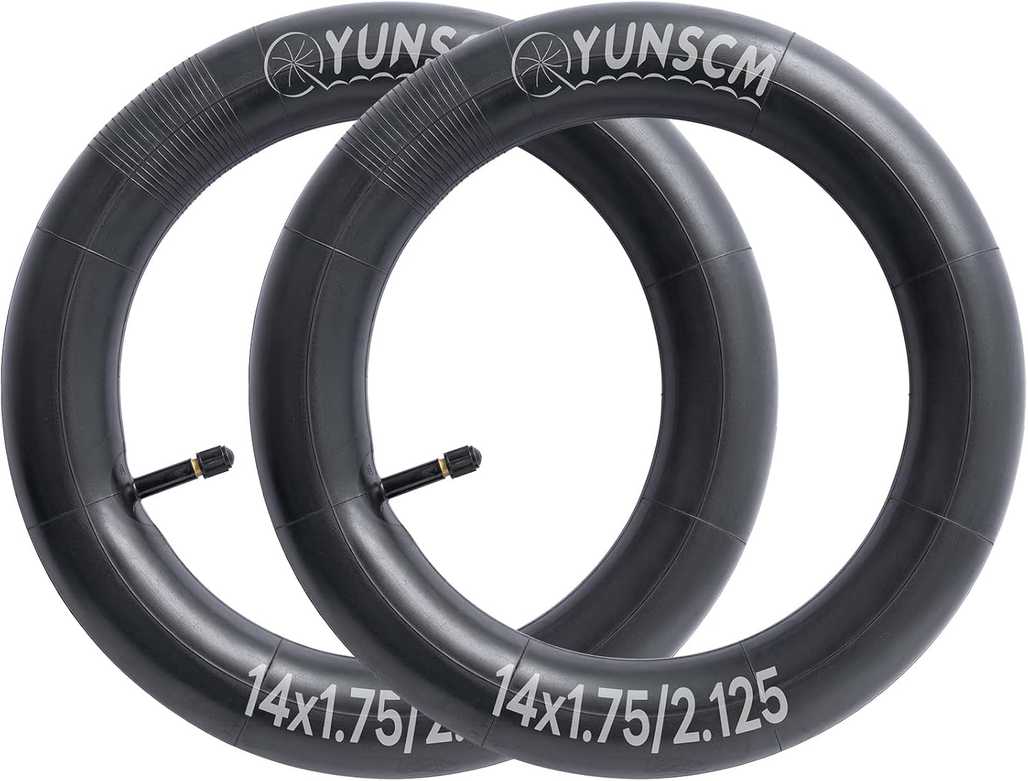 Amazon | YunSCM 2本,14 1.75 チューブ,米式バルブ32mm,14x1.75/2.125自転車チューブ,マウンテンバイクチューブ 14x1.75,タイヤチューブ 14x1 ...