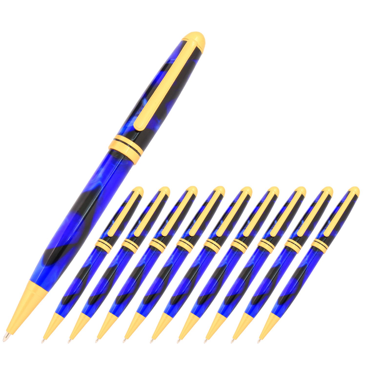 Legacy Woodturning, European Pen Kit - Satin Gold, 10 Pack ...