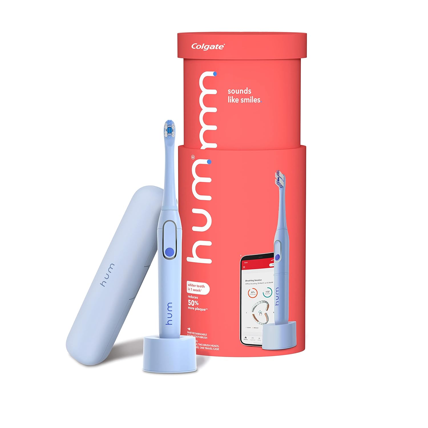 Amazon.com: hum by Colgate Smart Electric Toothbrush Kit, Rechargeable ...
