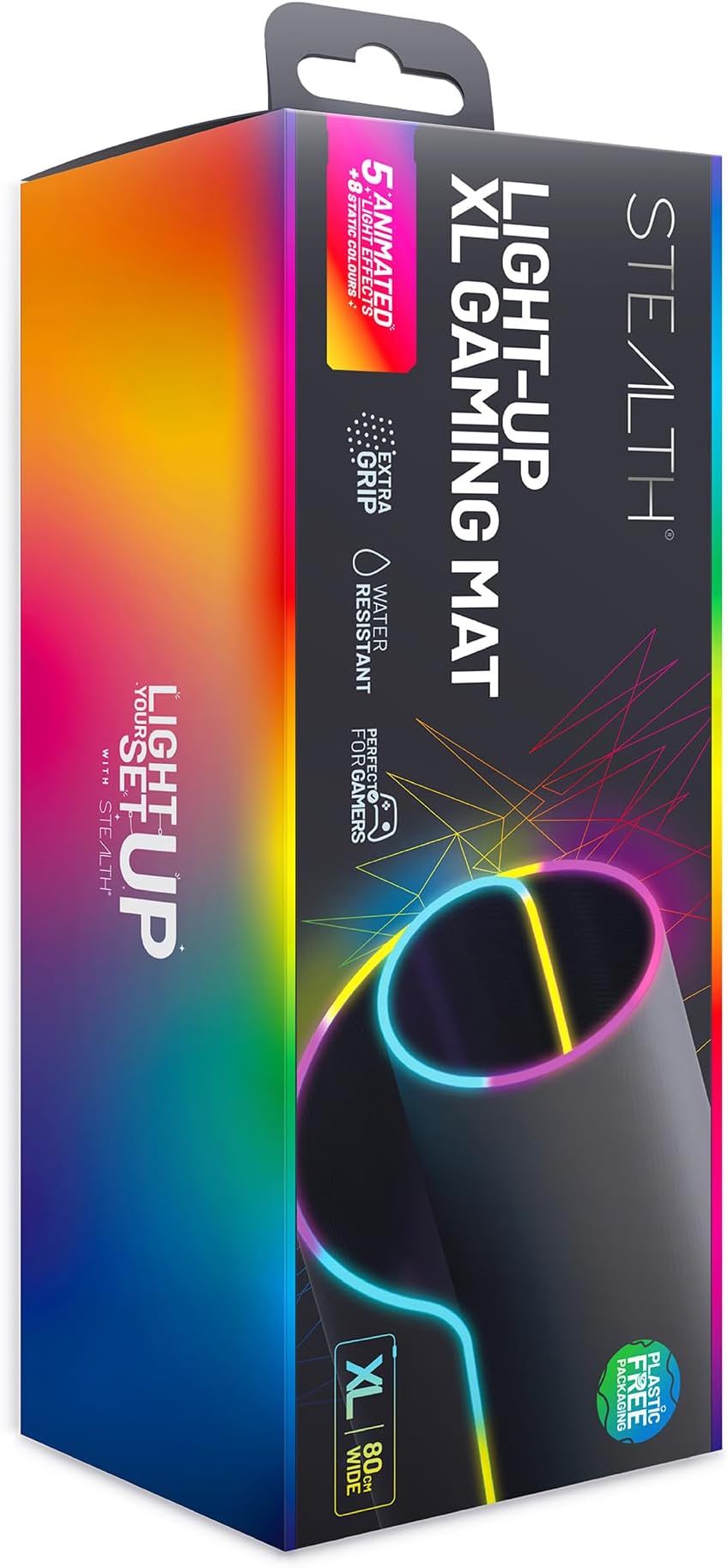 STEALTH LED Light-Up XL Gaming Mat Compatible with PC and Consoles - No ...