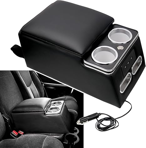 Amazon.com: Frtcaty Center Console Organizer with LED Light, USB Port ...