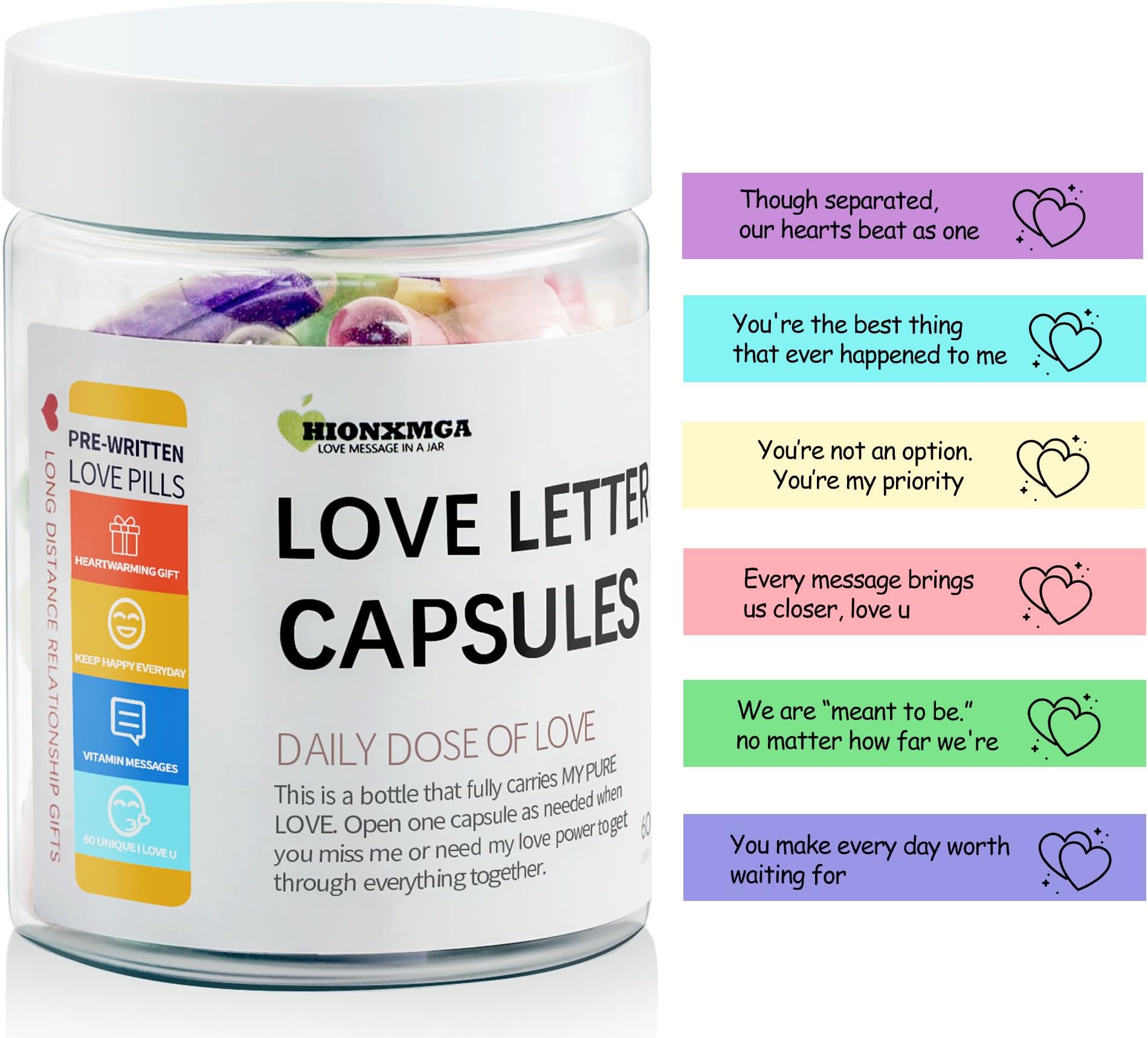 Amazon.com: Mczxon 50Pcs Capsule Letters Message in a Glass Bottles ...