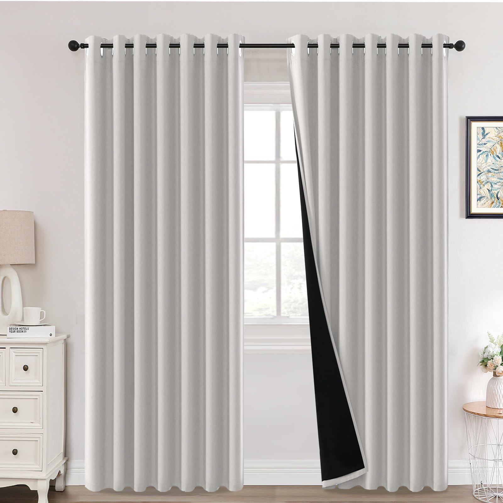 H.Versailtex Blackout Curtains Window,100% Light blocking Curtains ...