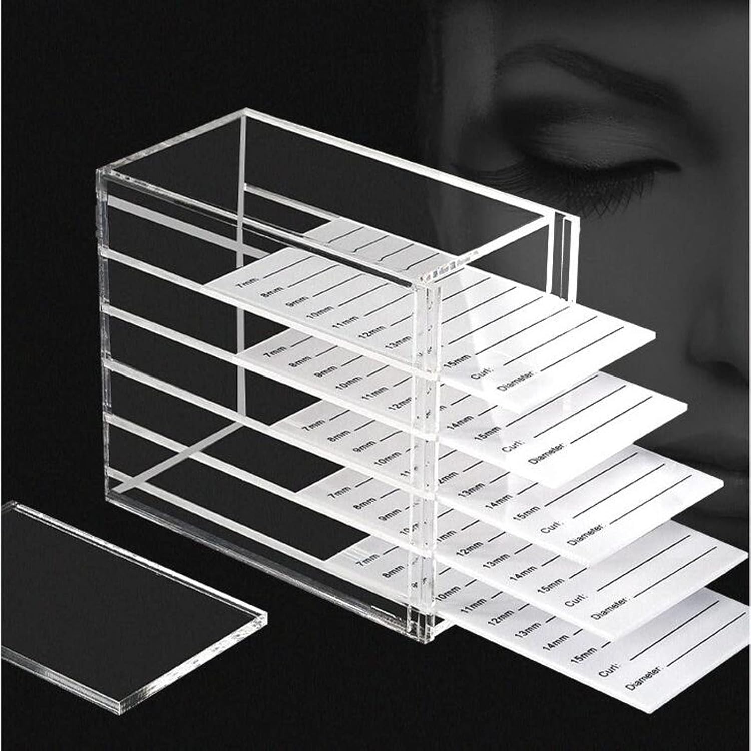 Amazon.com: LXIANGN Acrylic 5 Layers Clear Eyelash Storage Box Lash ...