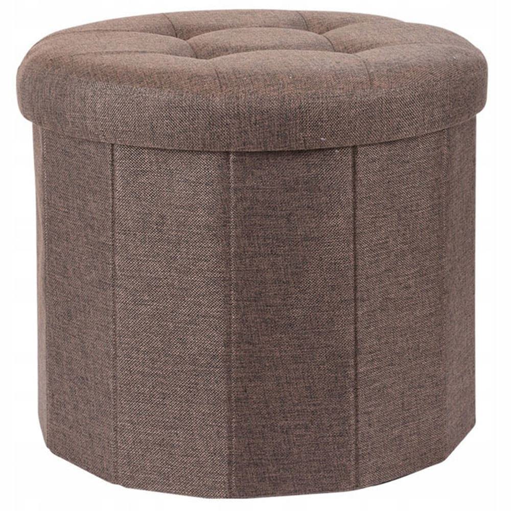Carousel Home Fabric Pouffe Storage Footstool Round Storage Ottoman ...