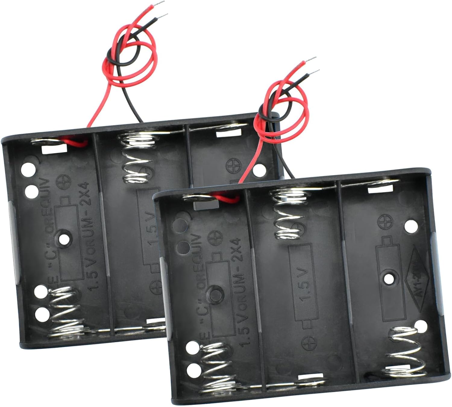 SDTC Tech 2-Pack 3X C Cell Battery Holder 4.5V C Size Battery Case Box ...