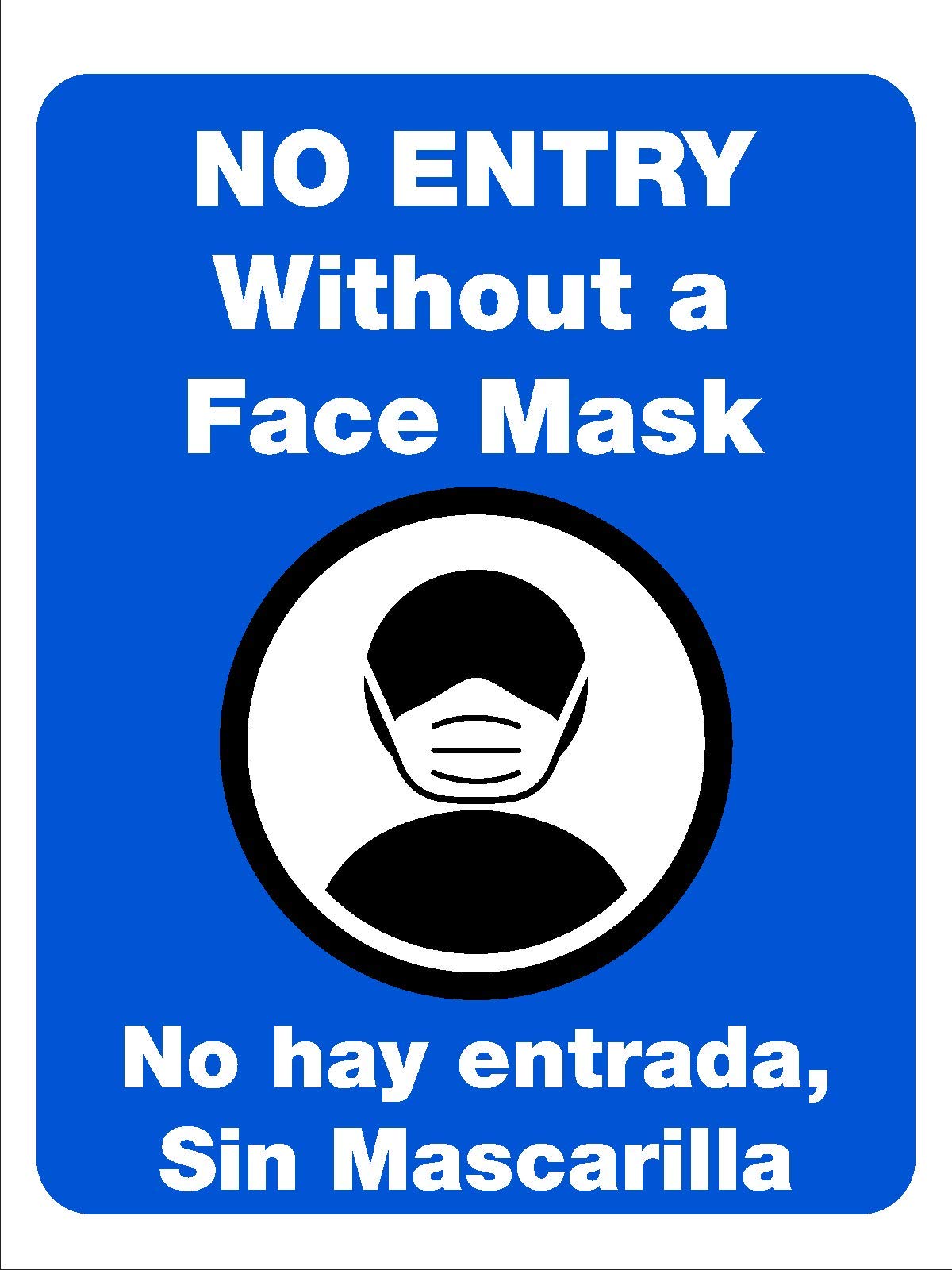 No Mask No Entry Sign Social Distancing Sign Please Wear | Desertcart ...