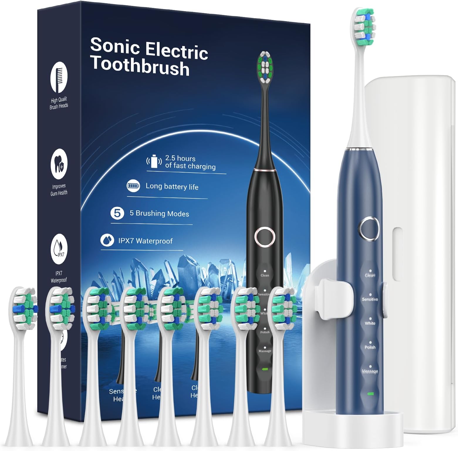 Amazon.com: Rtauys 2 Pack Electric Toothbrush for Adults - 2 ...