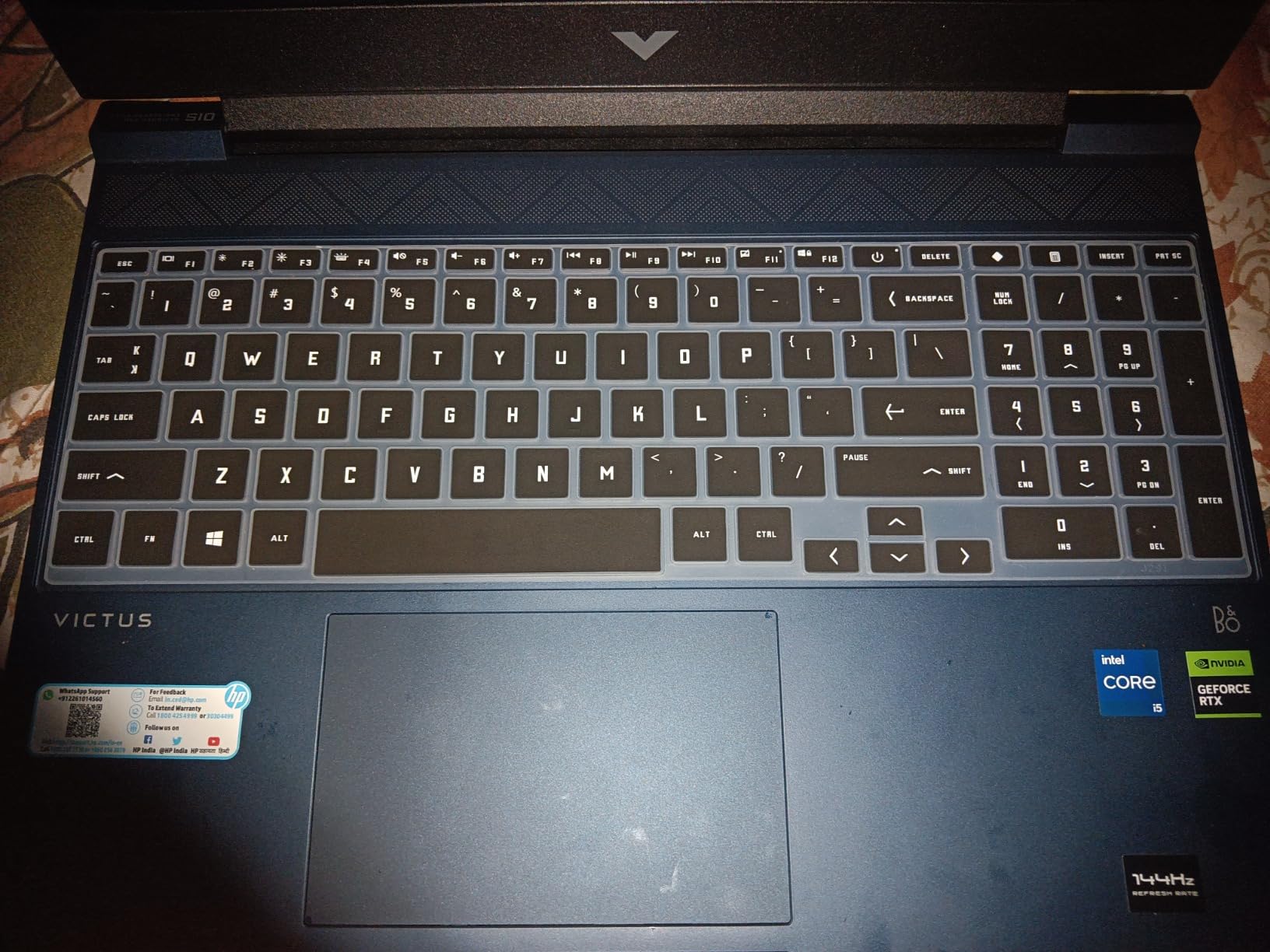 VNJ Silicone Keyboard Skin Cover for HP Victus 15 (15.6 inch) & HP ...