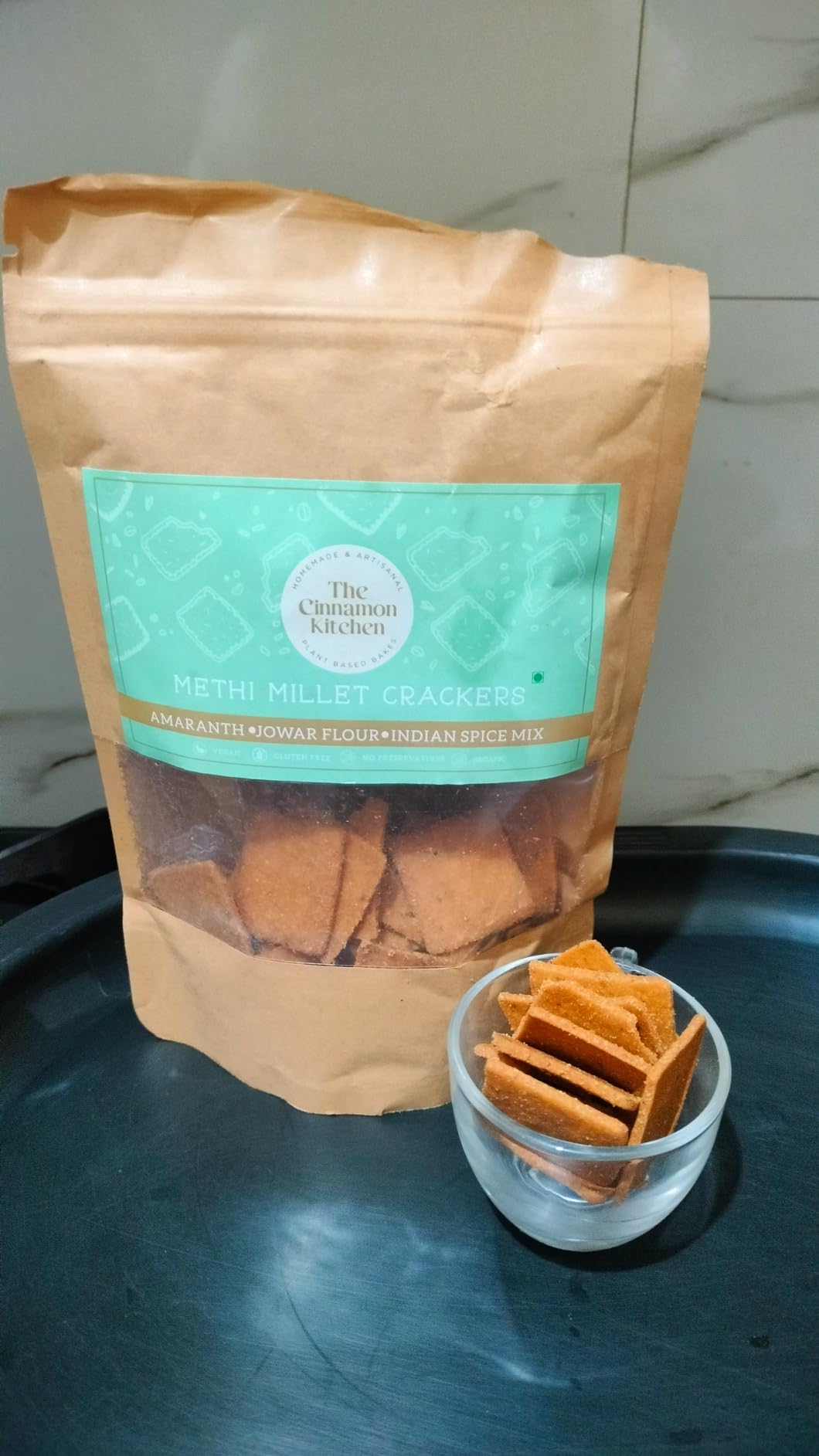 The Cinnamon Kitchen Methi Millet Crackers (100 g) | As Seen On Shark ...