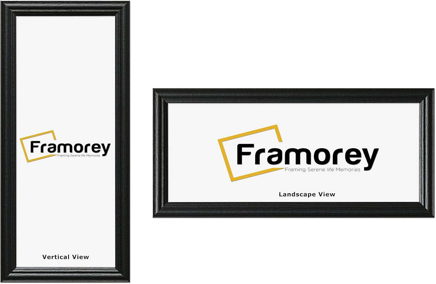 FRAMOREY Panoramic Style Black Picture Frame, 24x8 Inch Size Photo ...