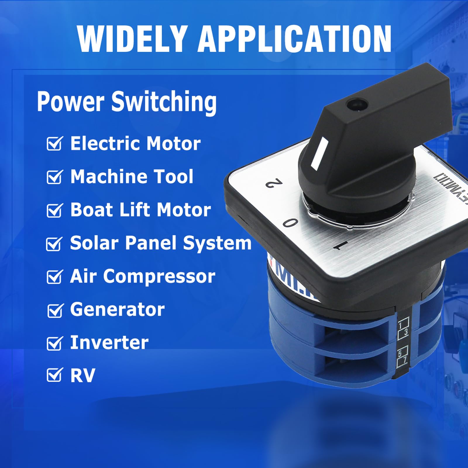 Snapklik.com : KEYMOO 40A Rotary Changeover Switch, 660V 3 Position 2 ...