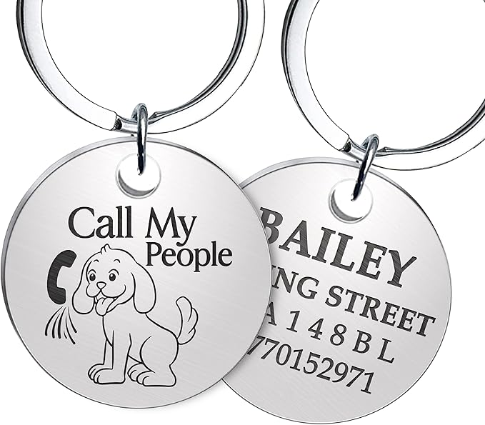 Dog Tags for Pets Engraved UK tag with Personalised Nametag id Tags ...