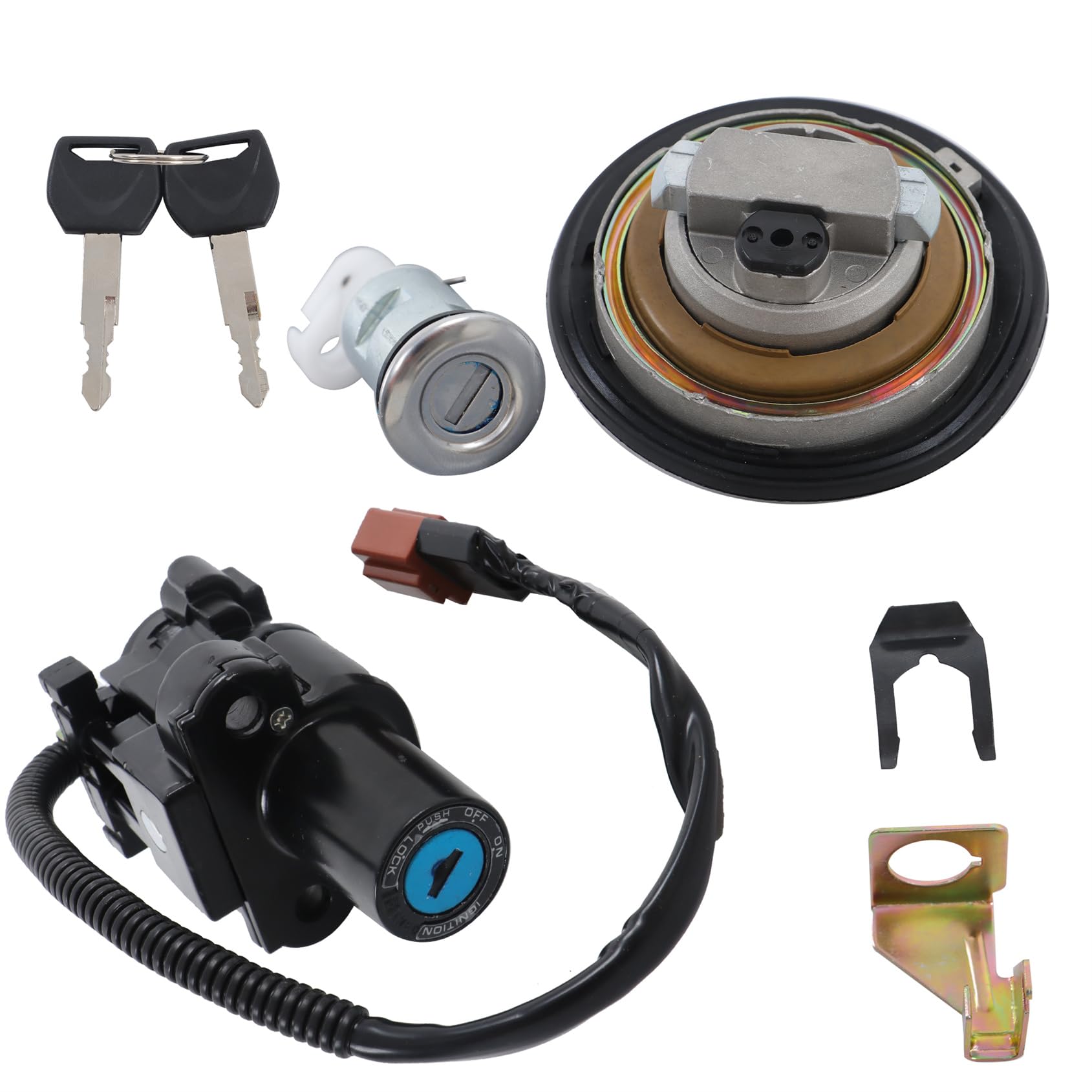 Snapklik.com : Ignition Switch Fuel Gas Cap Seat Lock Keys Kit ...