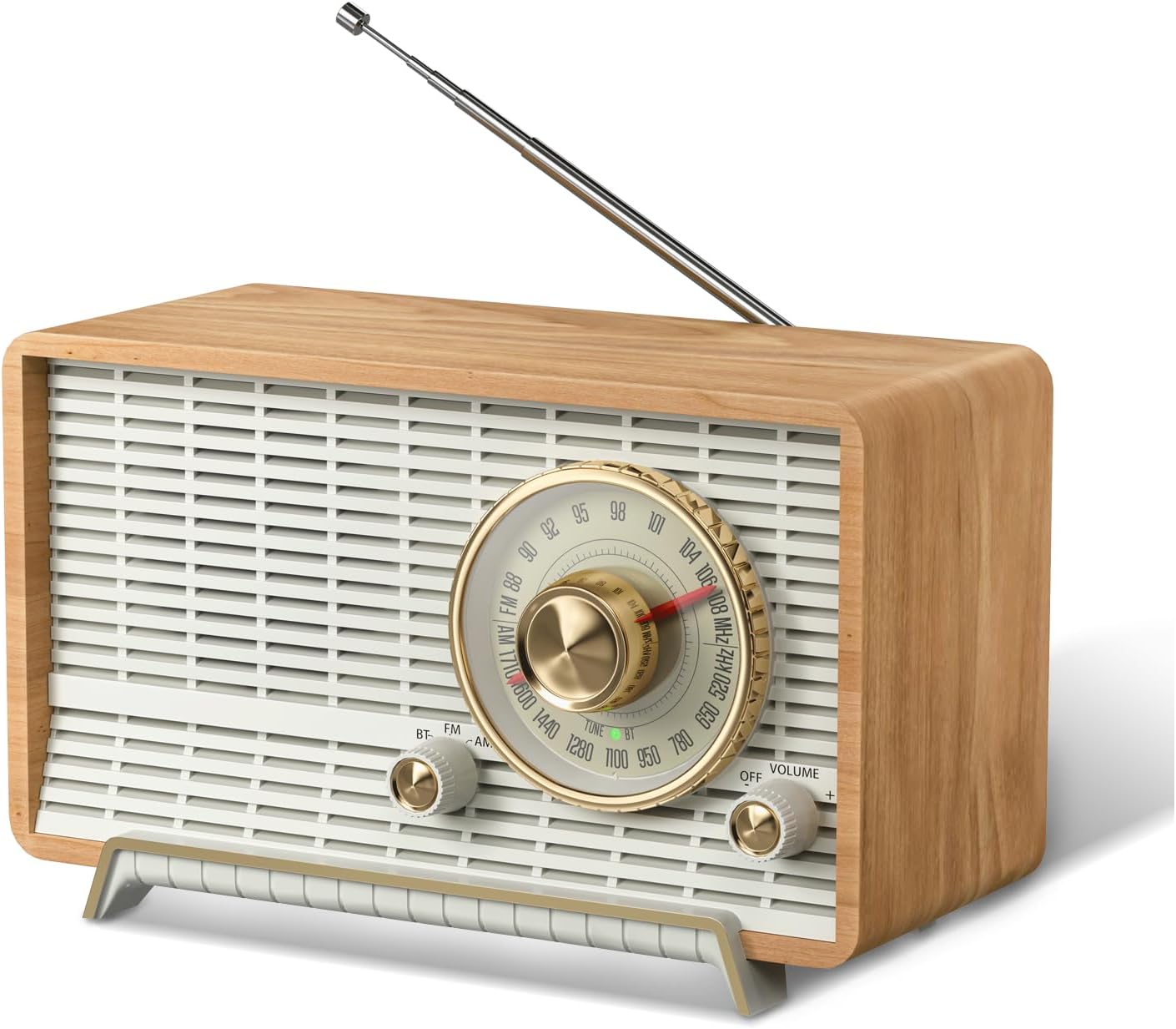 Amazon.com: YOWGUIF AM FM Radio Classic Retro Wood Table Radio ...