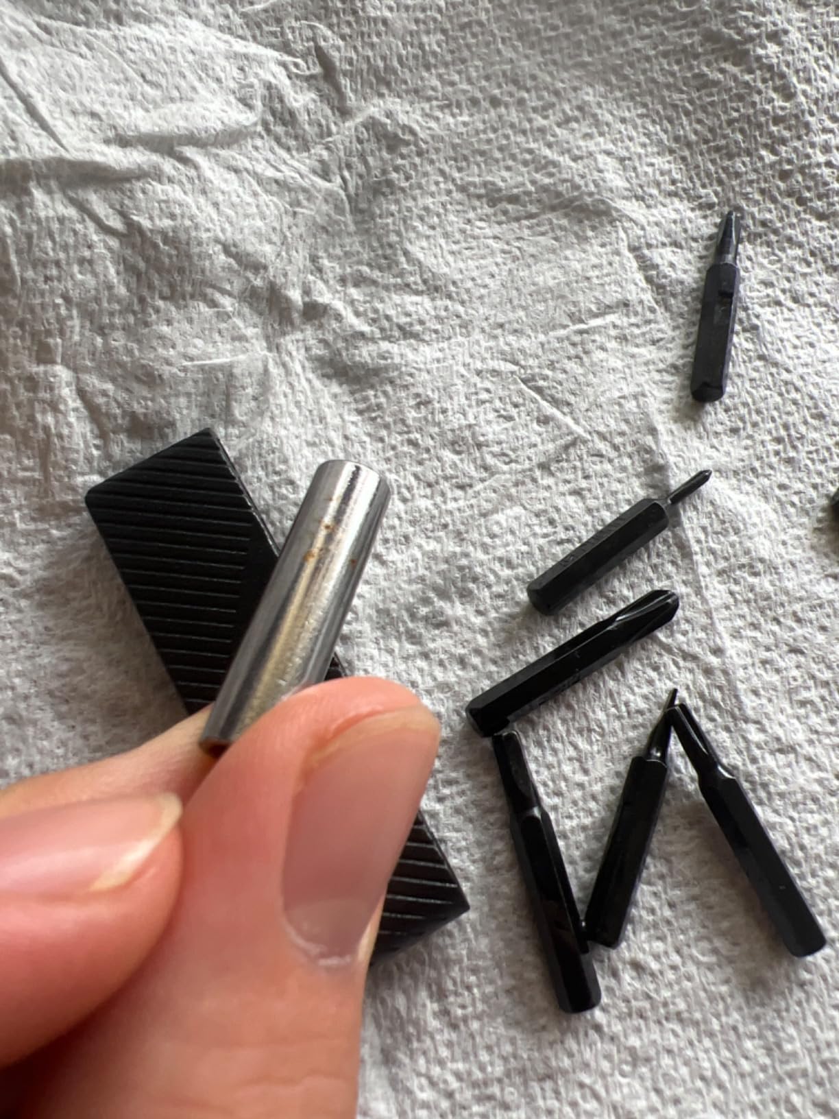 ROXON 9 pcs bits group with magnet extended holder to adapt bits for ...