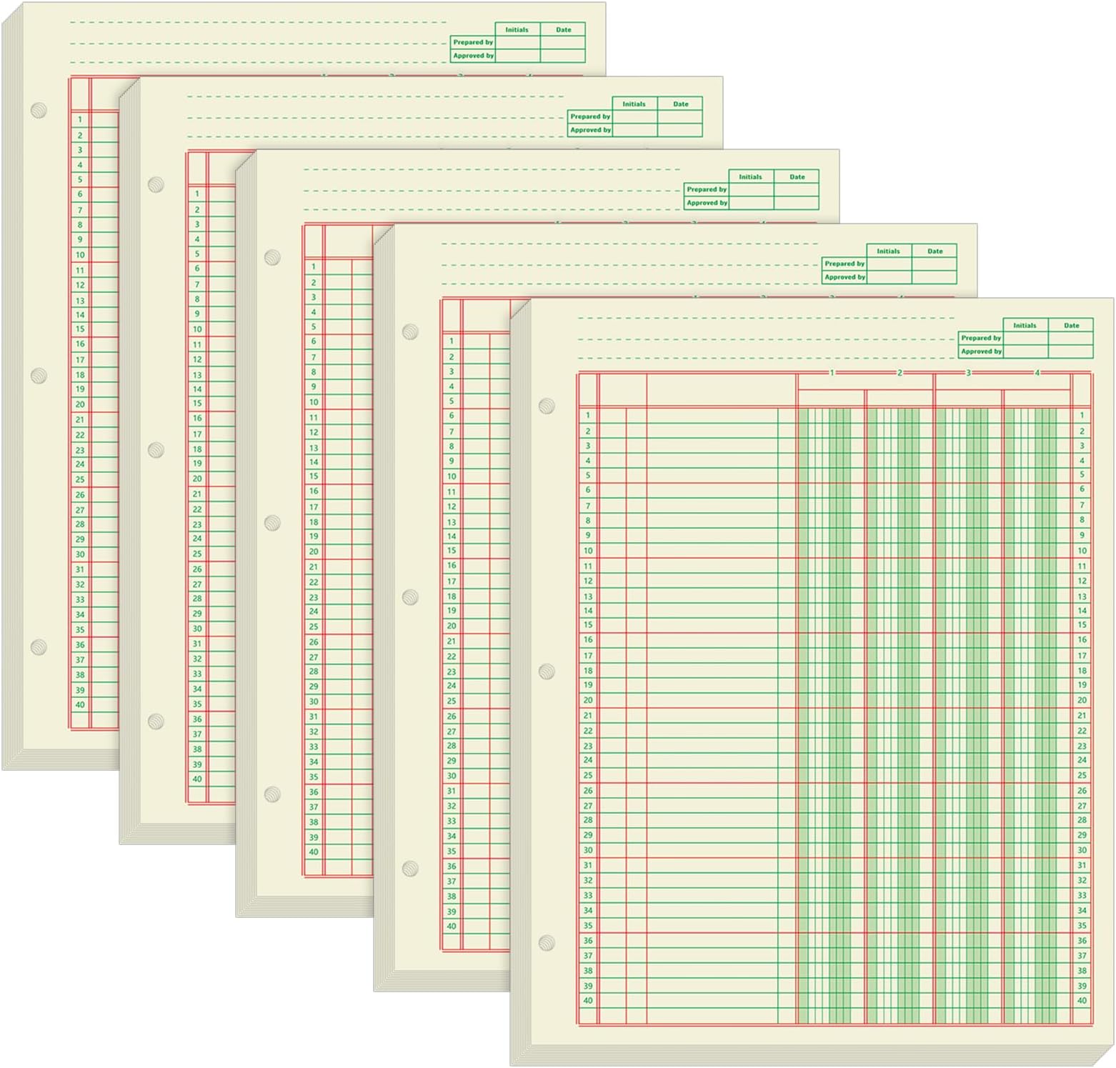 Amazon.com : Staples 217893 Columnar Pads 13 Columns 11-Inch x 16 5/16 ...